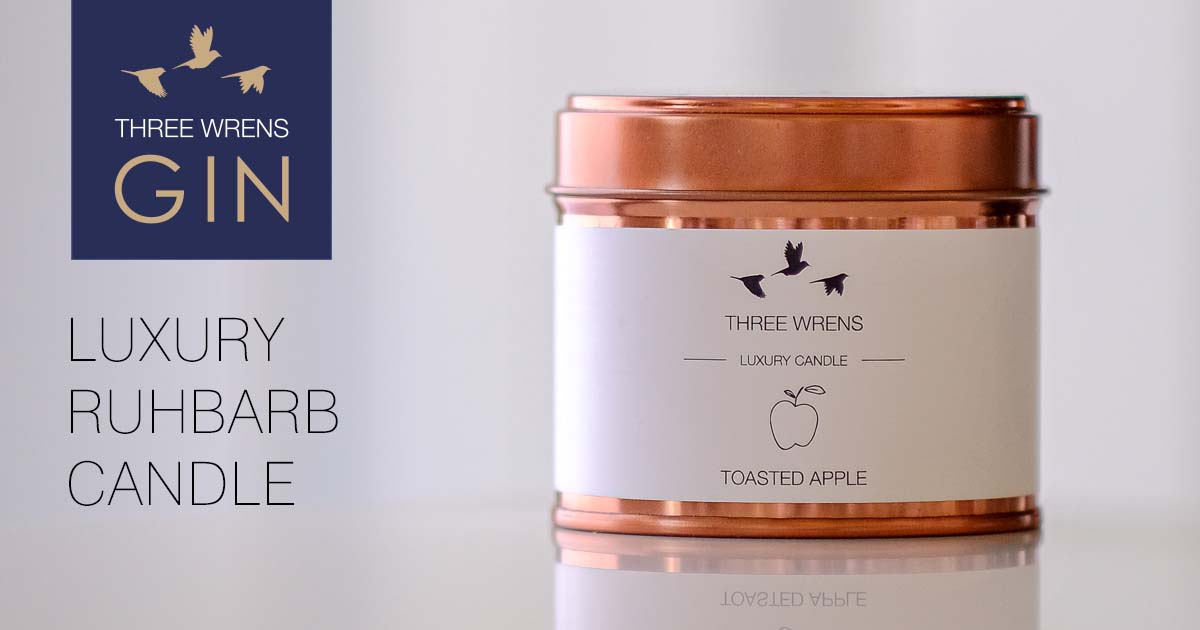 Luxury Hand Made Candle - Toasted Apple - Three Wrens Gin
